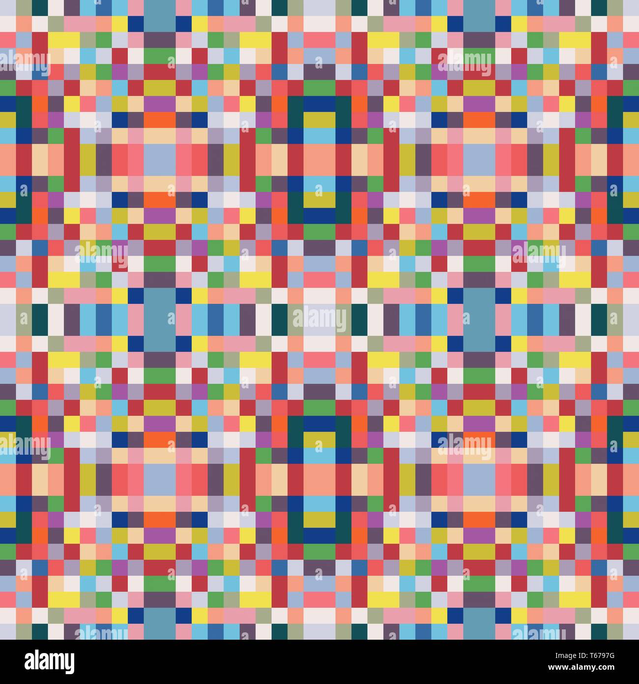 seamless pixel pattern mosaic. abstract background with squares can be ...