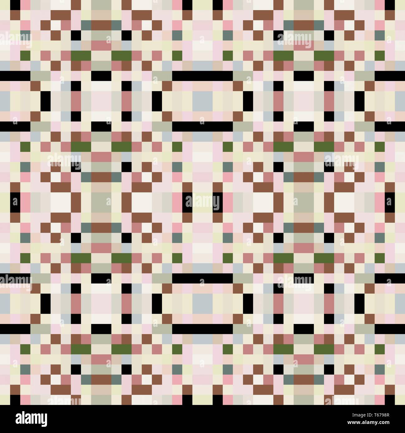 seamless pixel pattern mosaic. abstract background with squares can be ...