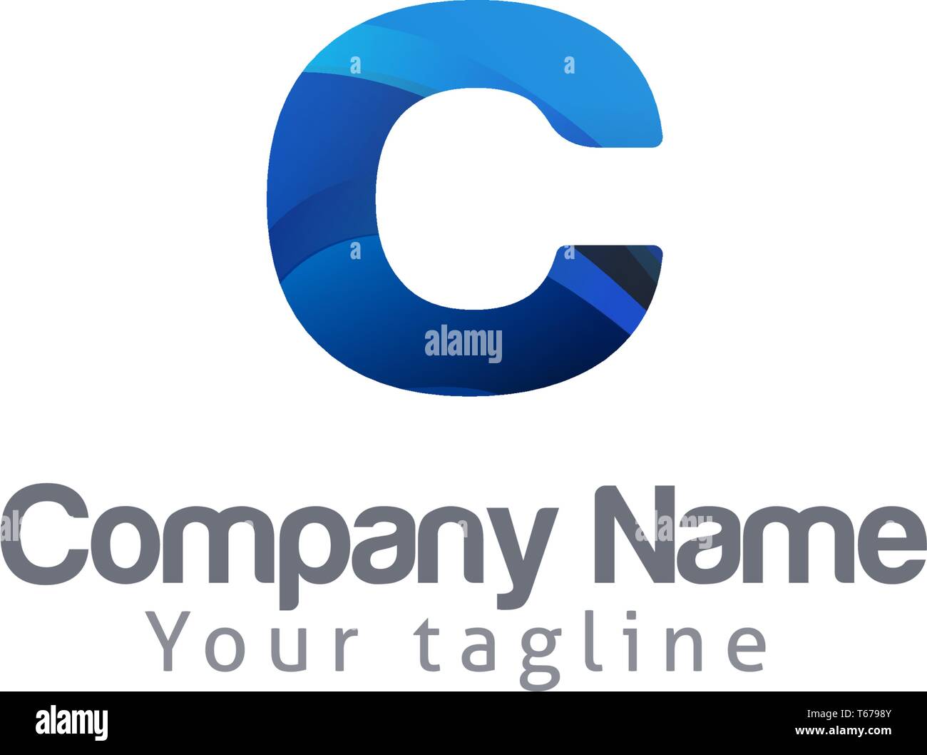 C LOGO LETTER MODERN Stock Vector Image & Art - Alamy