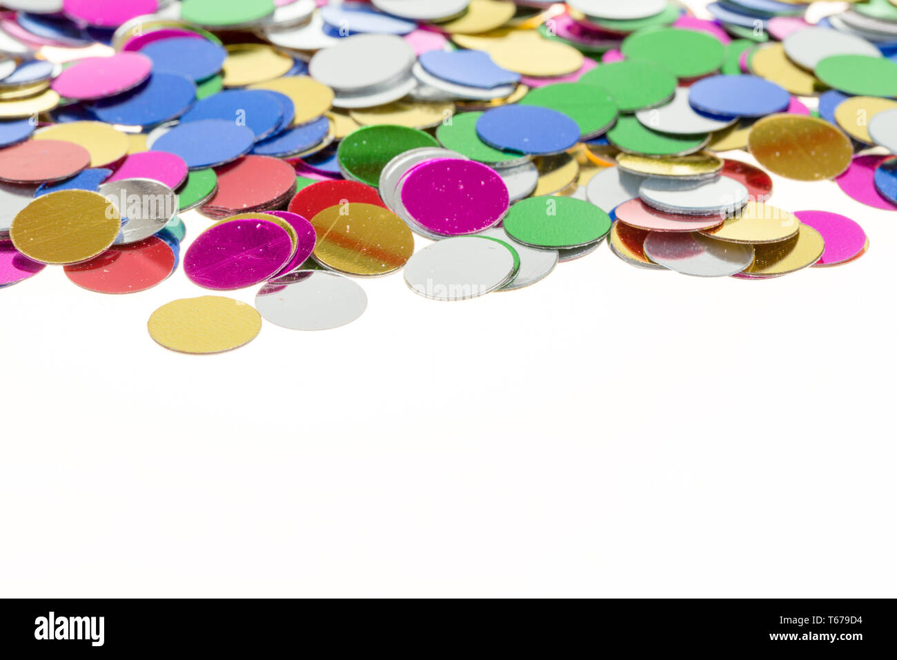 small color confetti background on white Stock Photo - Alamy