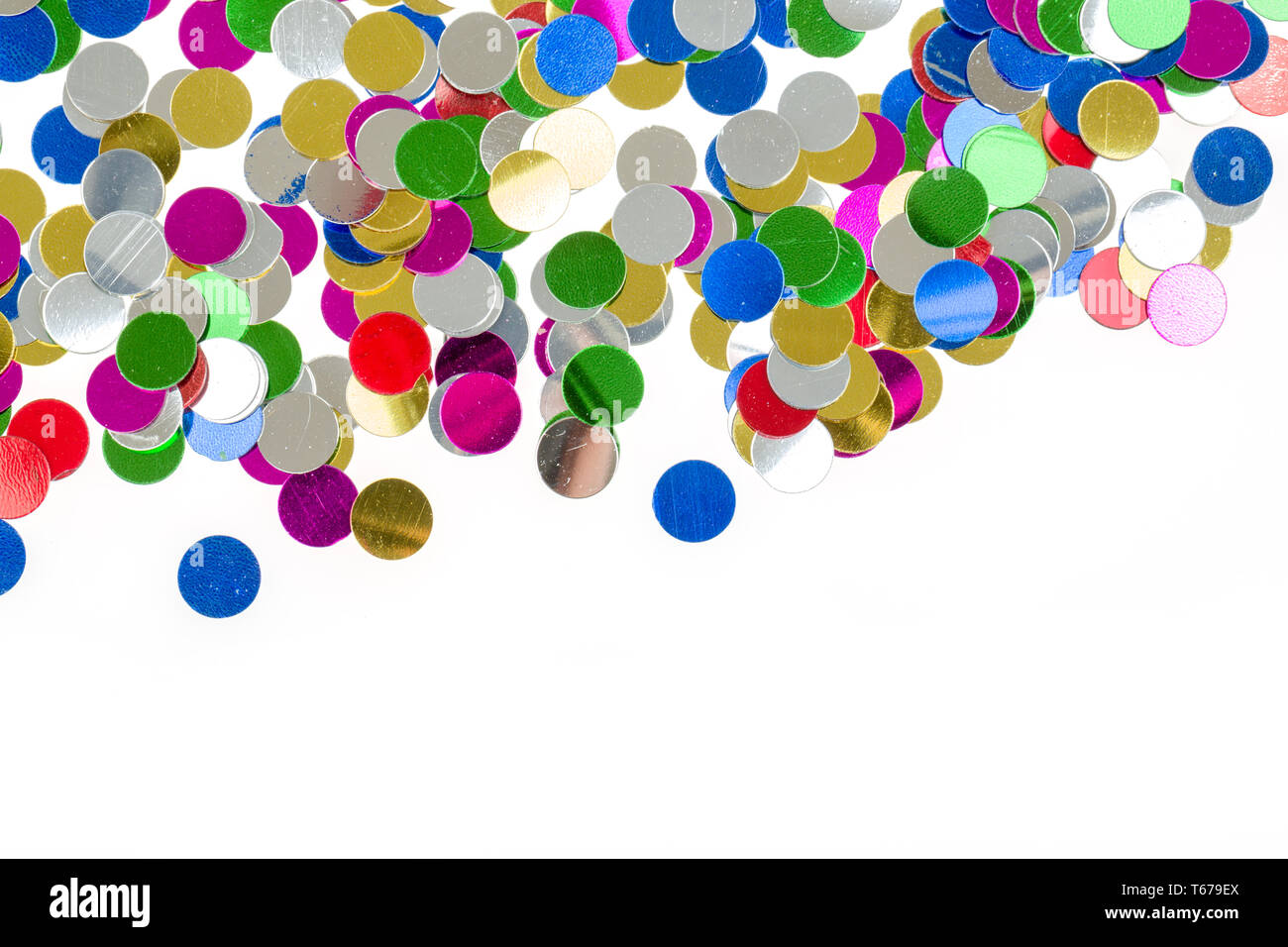 small color confetti background on white Stock Photo - Alamy