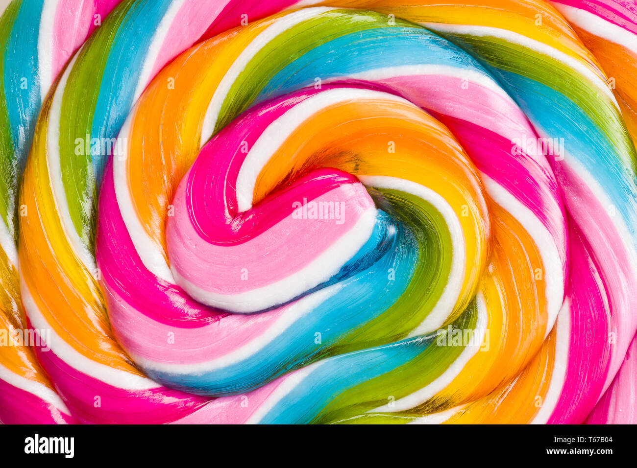 Detail of colorful lollipop. Top view Stock Photo - Alamy