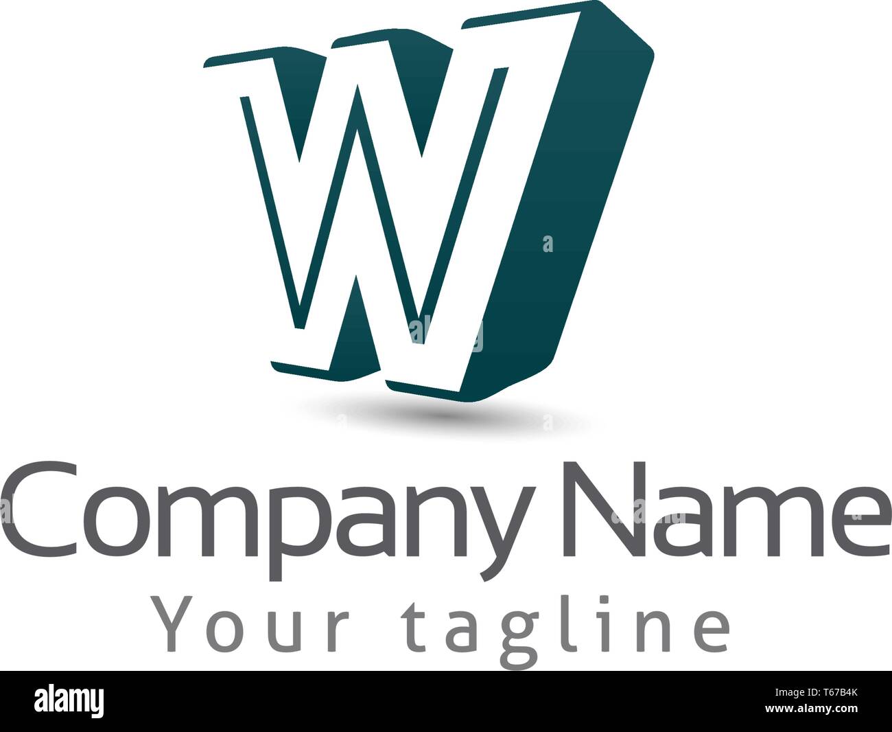 Creative w letter logos Stock Vector Images - Alamy