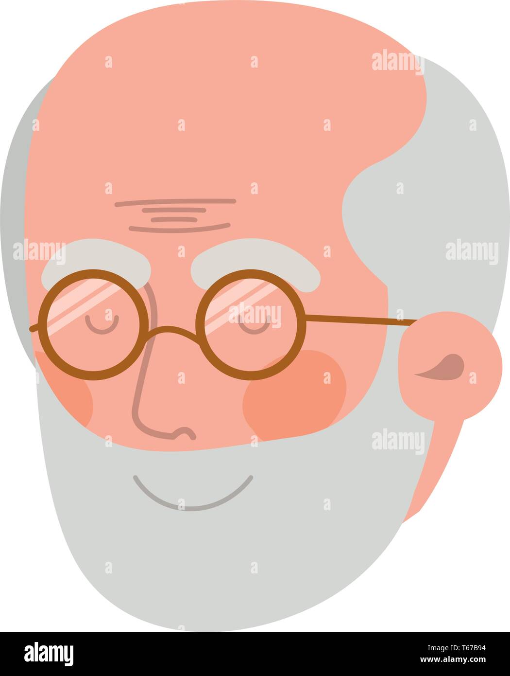 head of grandfather avatar character Stock Vector Image & Art - Alamy