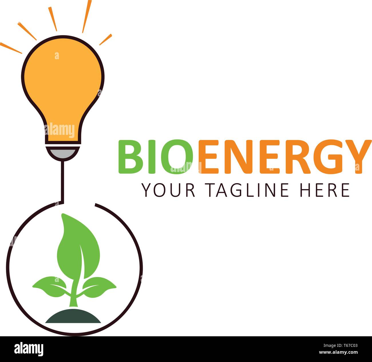 Bioenergy Logo. Light bulb with plant icon Stock Vector Image & Art - Alamy