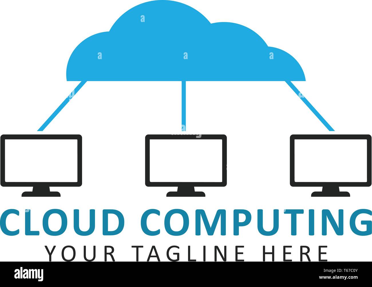 Cloud computing logo concept Stock Vector Image & Art - Alamy