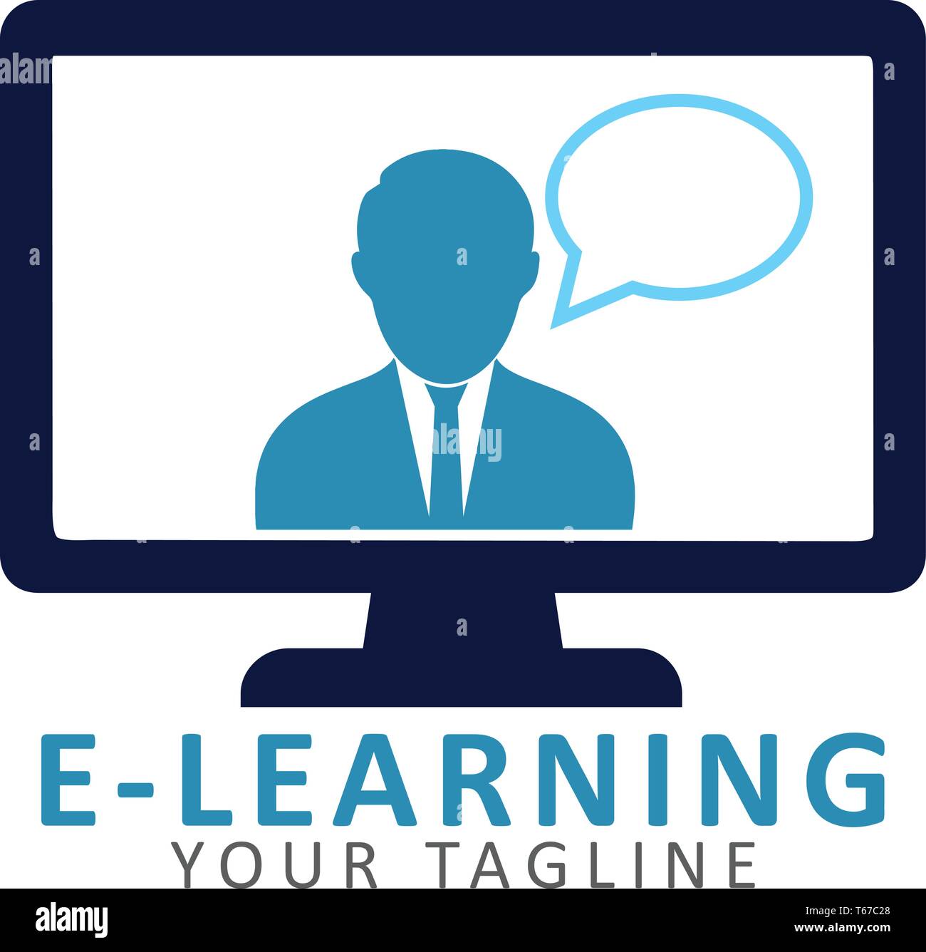 E learning logo . Editable vector EPS Stock Vector Image & Art - Alamy