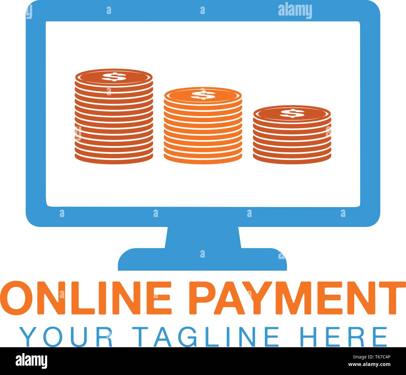 Online Payment logo. Flat style vector EPS Stock Vector Image & Art - Alamy