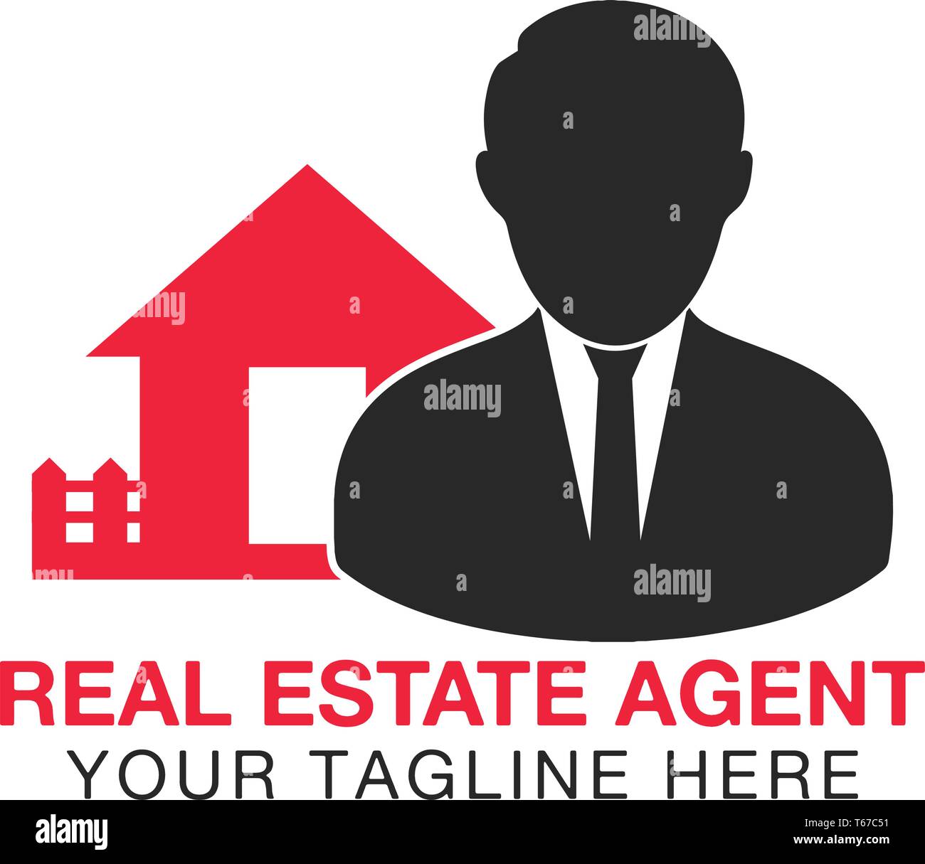 Real state agent logo. Editable vector eps Stock Vector Image & Art - Alamy
