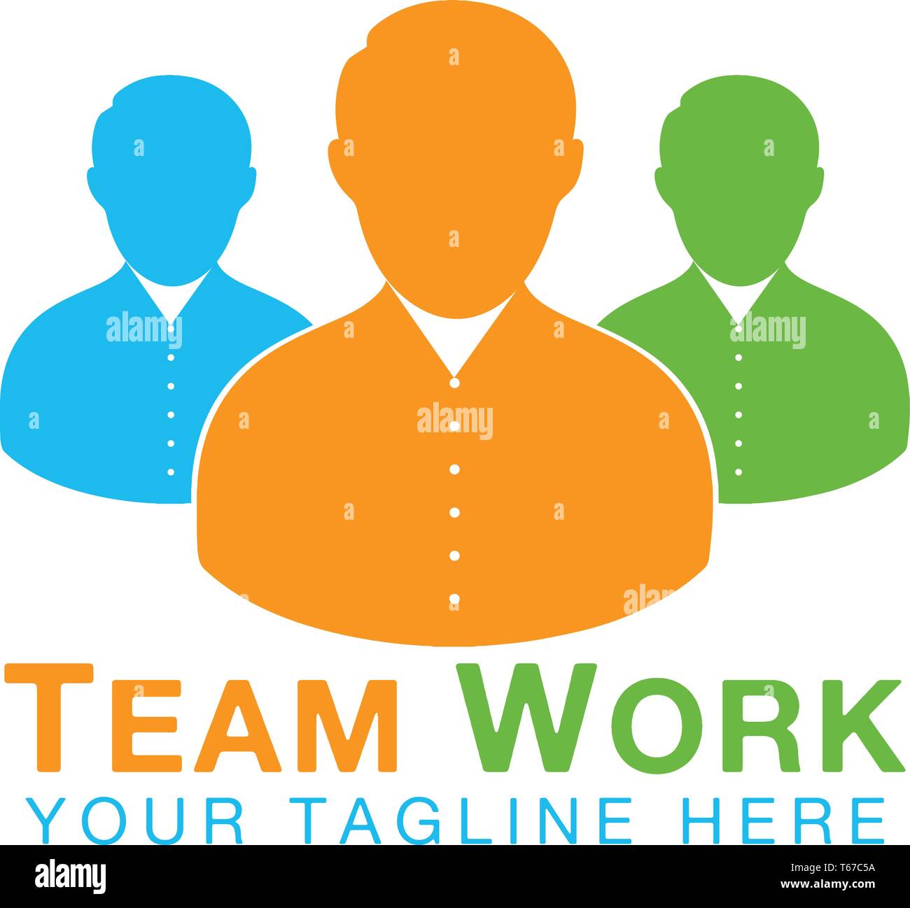 Teamwork logo. Flat style vector eps Stock Vector Image & Art - Alamy