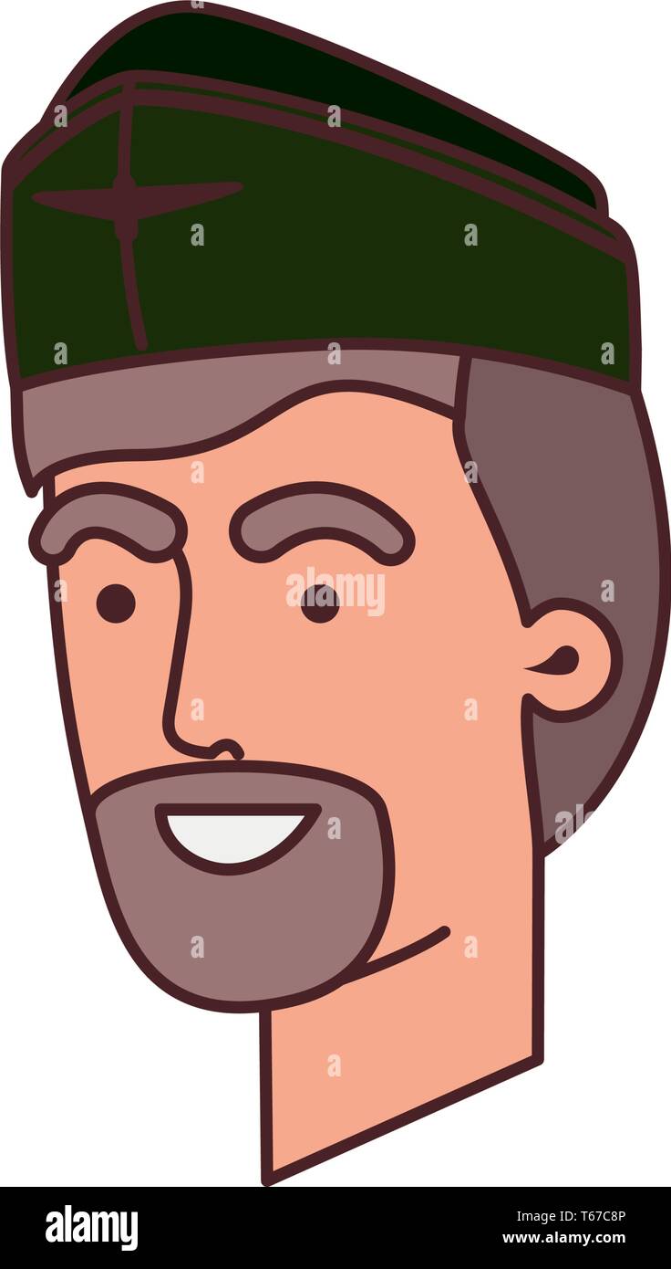 head of man soldier of war avatar character Stock Vector Image & Art ...
