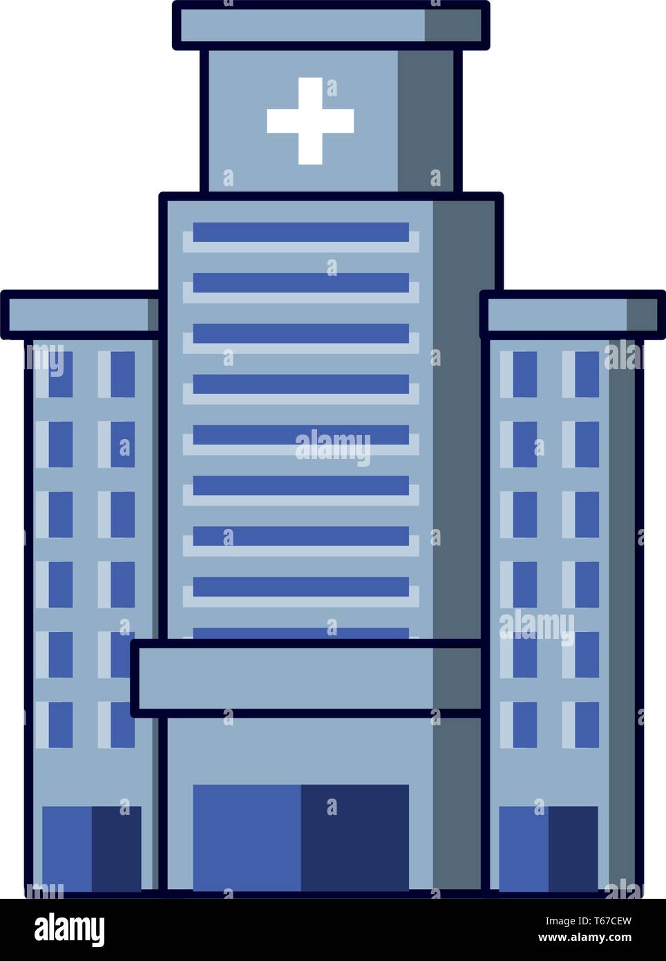 hospital structure isolated icon vector illustration design Stock ...