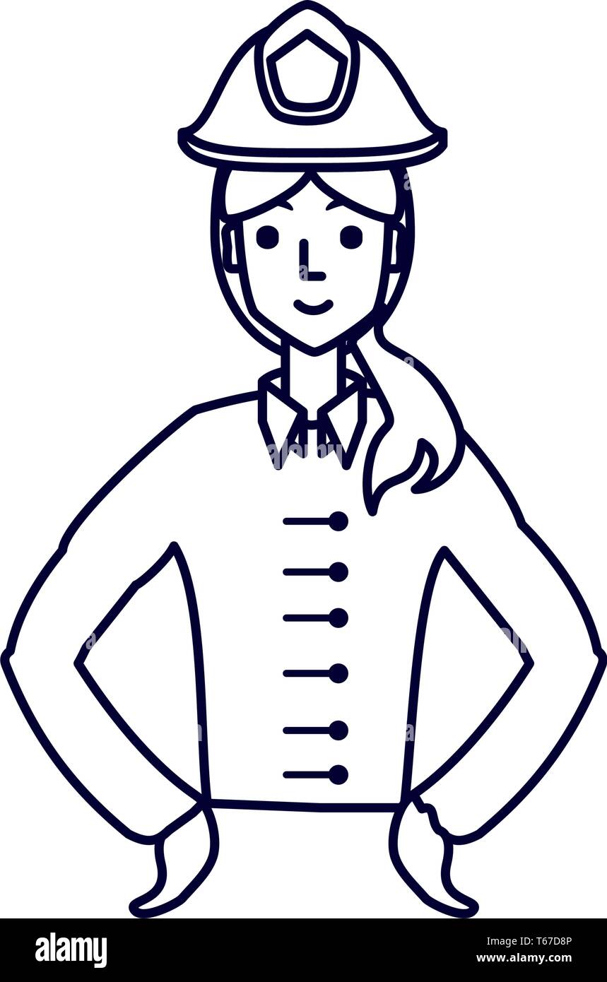 police officer female avatar character vector illustration design Stock ...