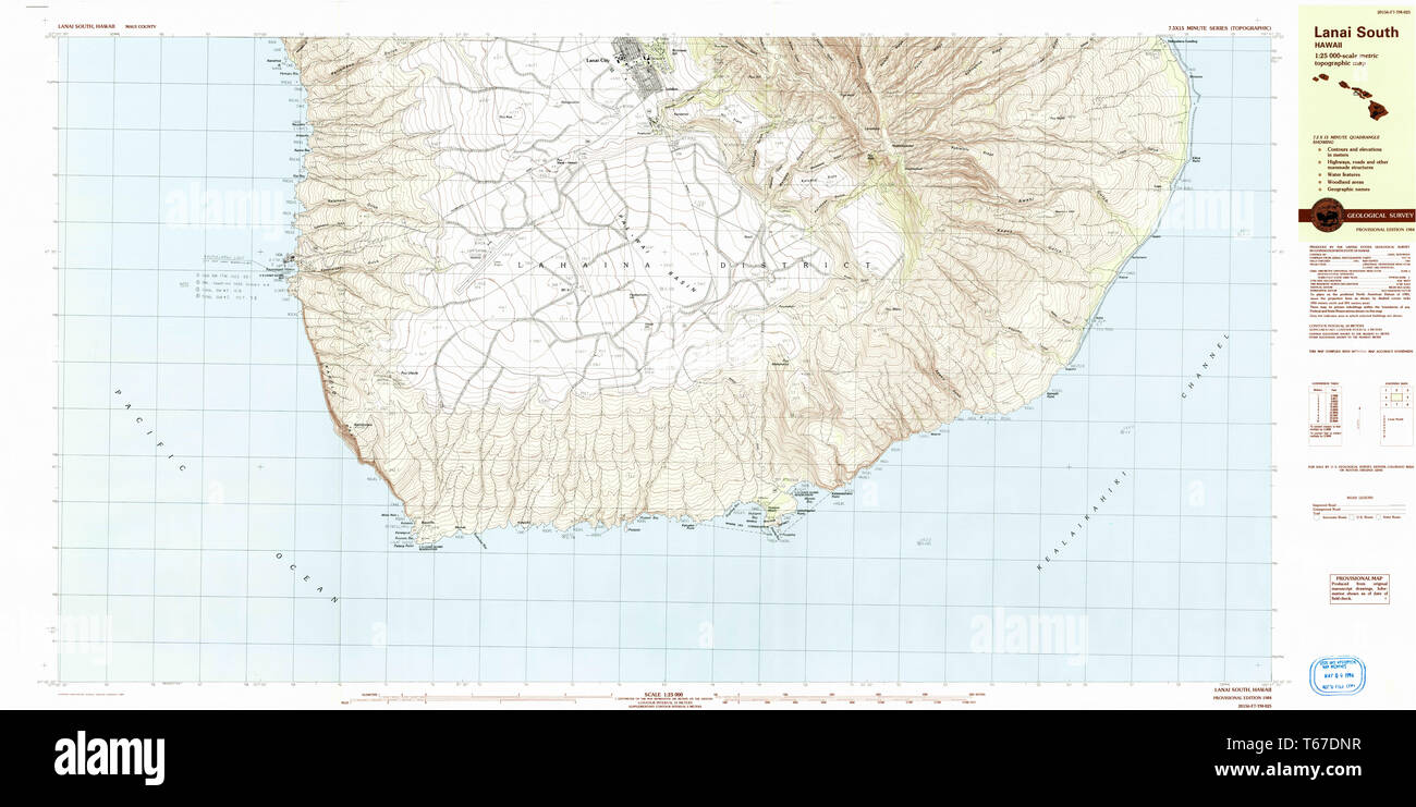 Lanai map hi-res stock photography and images - Alamy