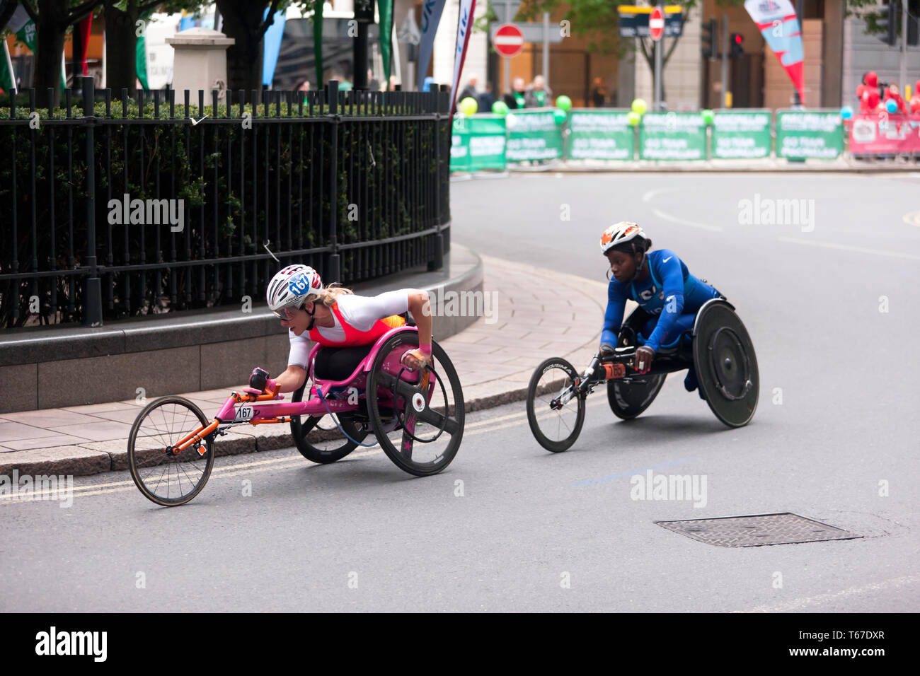 Mel Nicholls (GBR), and Michelle Wheeler (USA ) racing in the 2019 ...