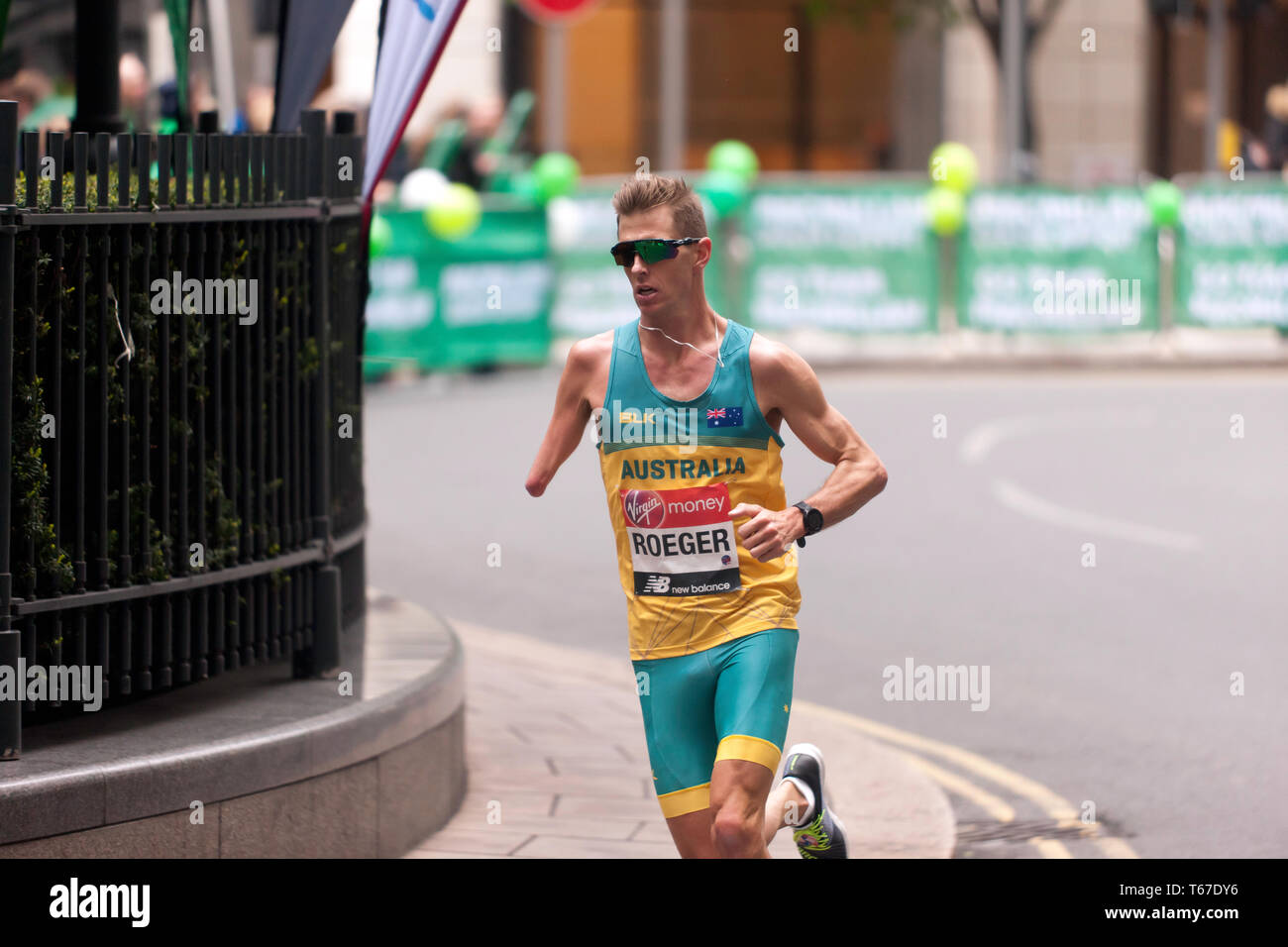 Paralympic athlete, Michael Roeger, (AUS), competing in the 2019 London ...