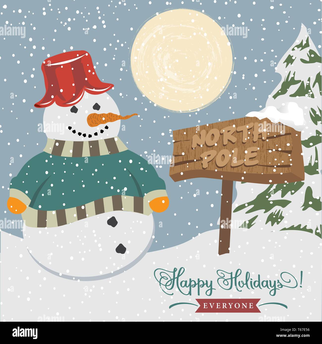Snowman vintage hi-res stock photography and images - Alamy