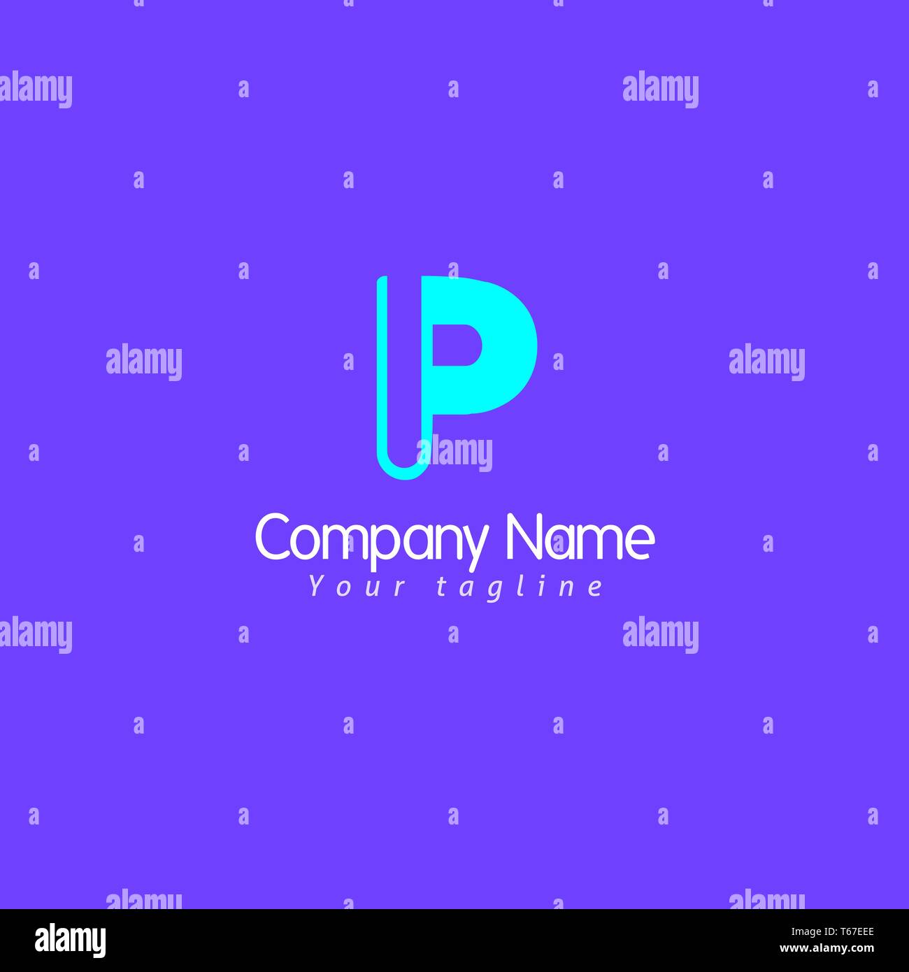 P LOGO LETTER MODERN Stock Vector Image & Art - Alamy
