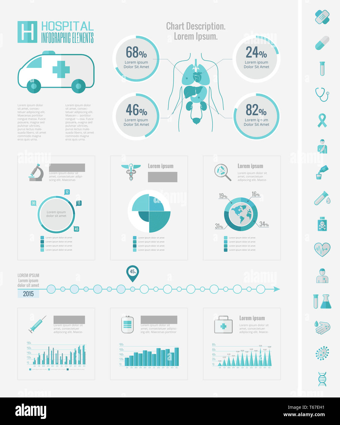 Healthcare Infographic Elements Stock Photo - Alamy