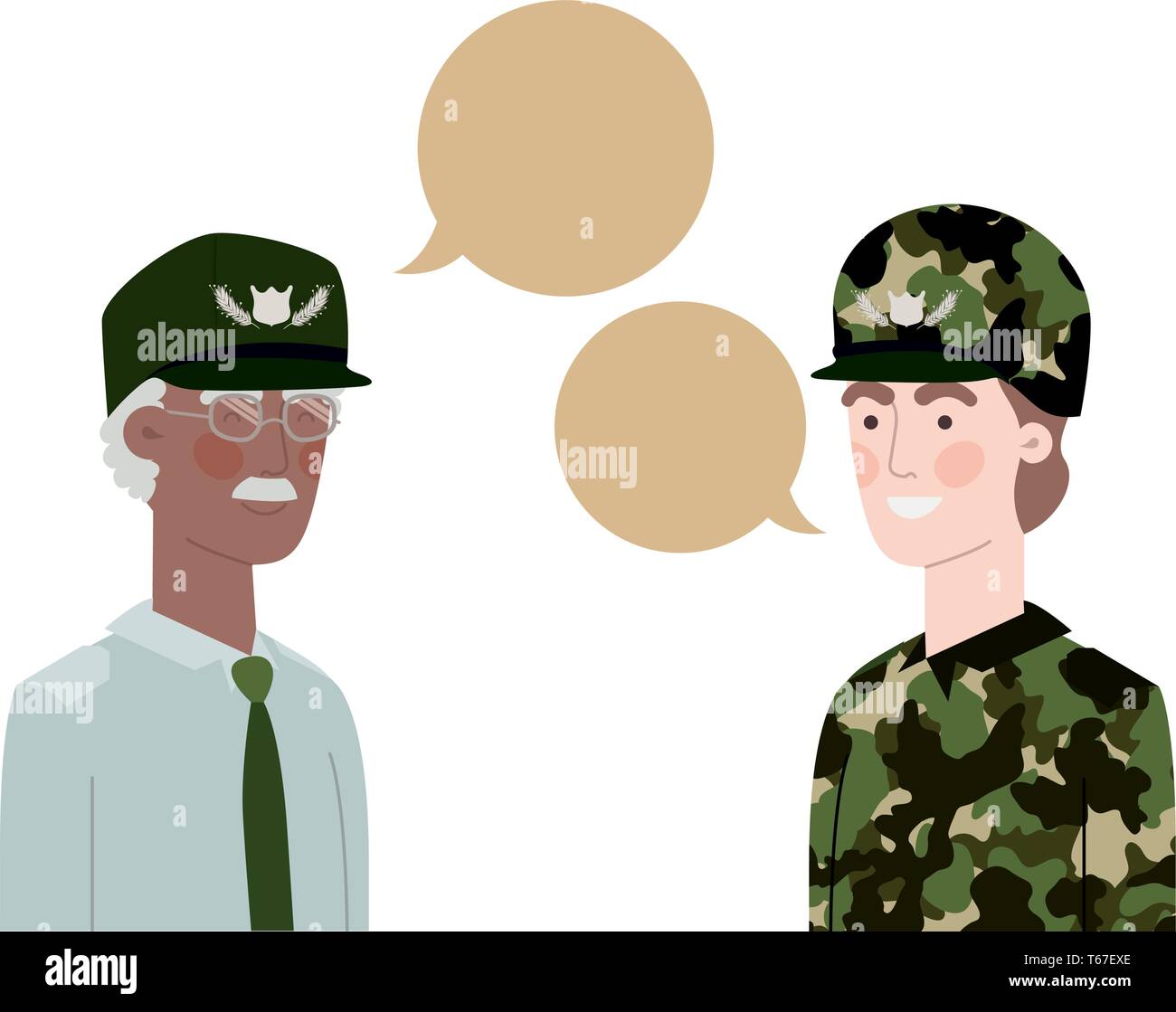 Military man speech Stock Vector Images - Alamy