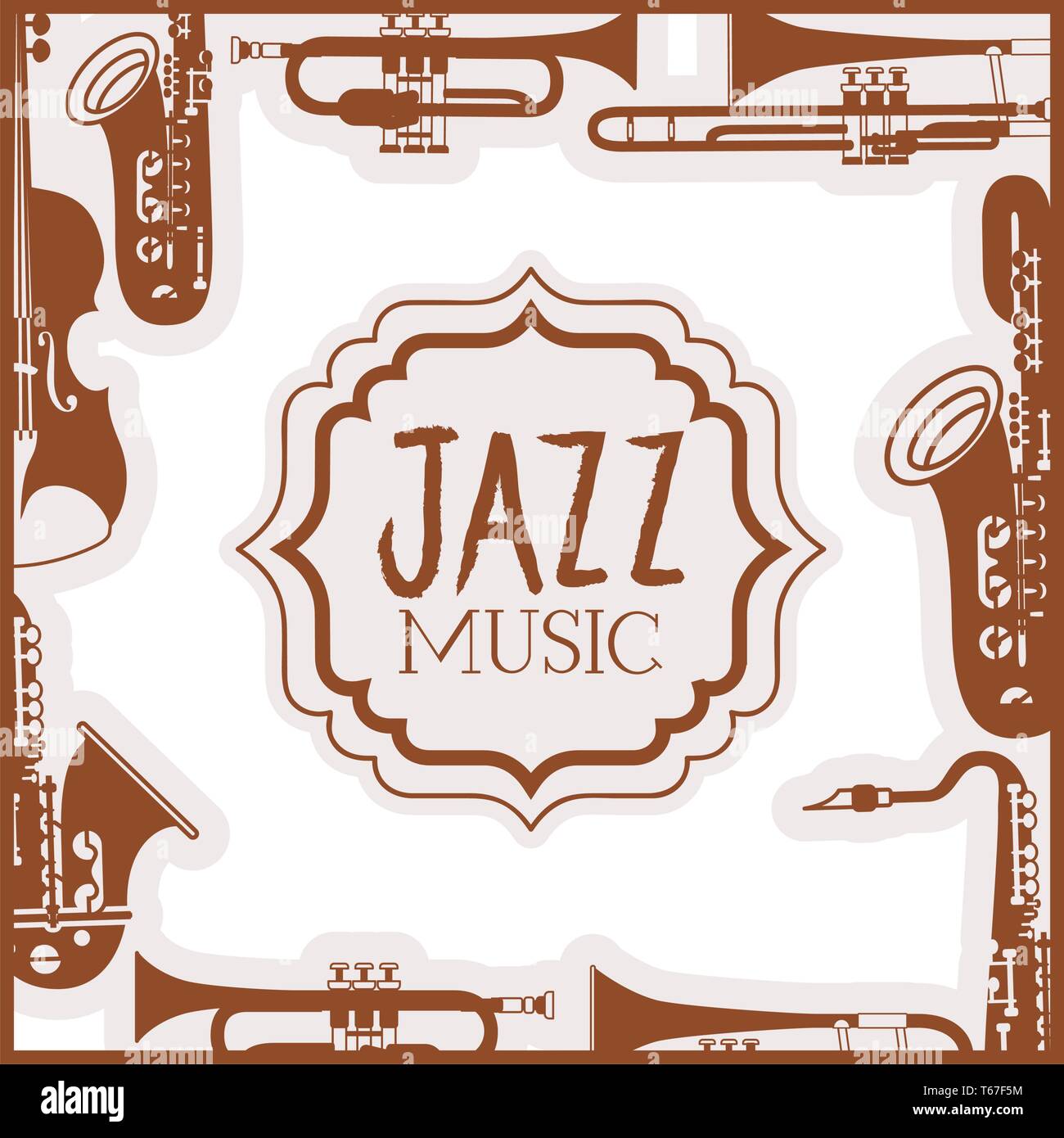 jazz music label isolated icon Stock Vector Image & Art - Alamy