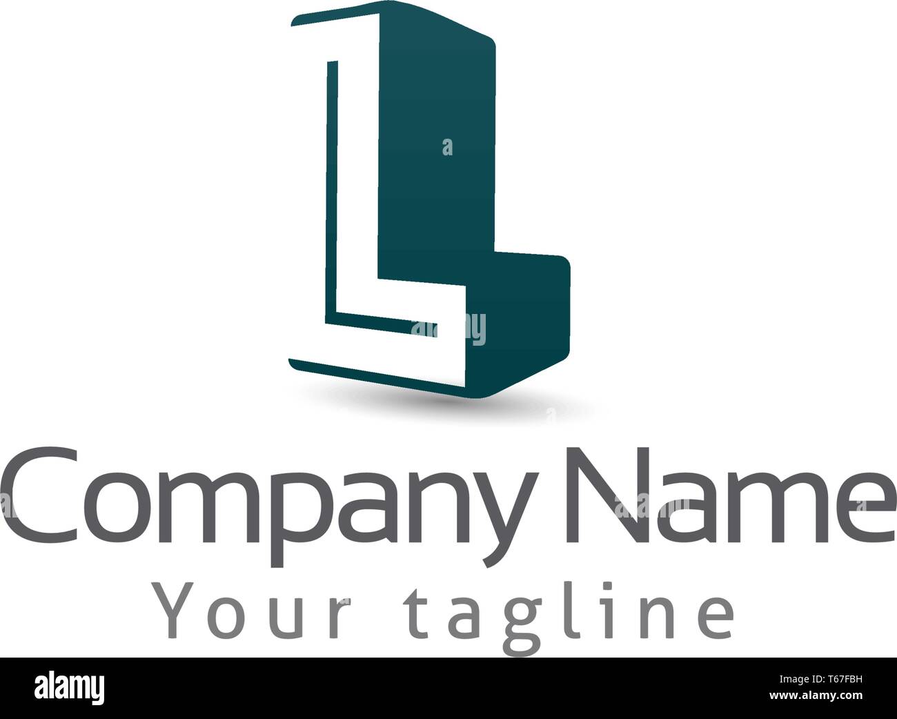 L LOGO LETTER MODERN Stock Vector Image & Art - Alamy