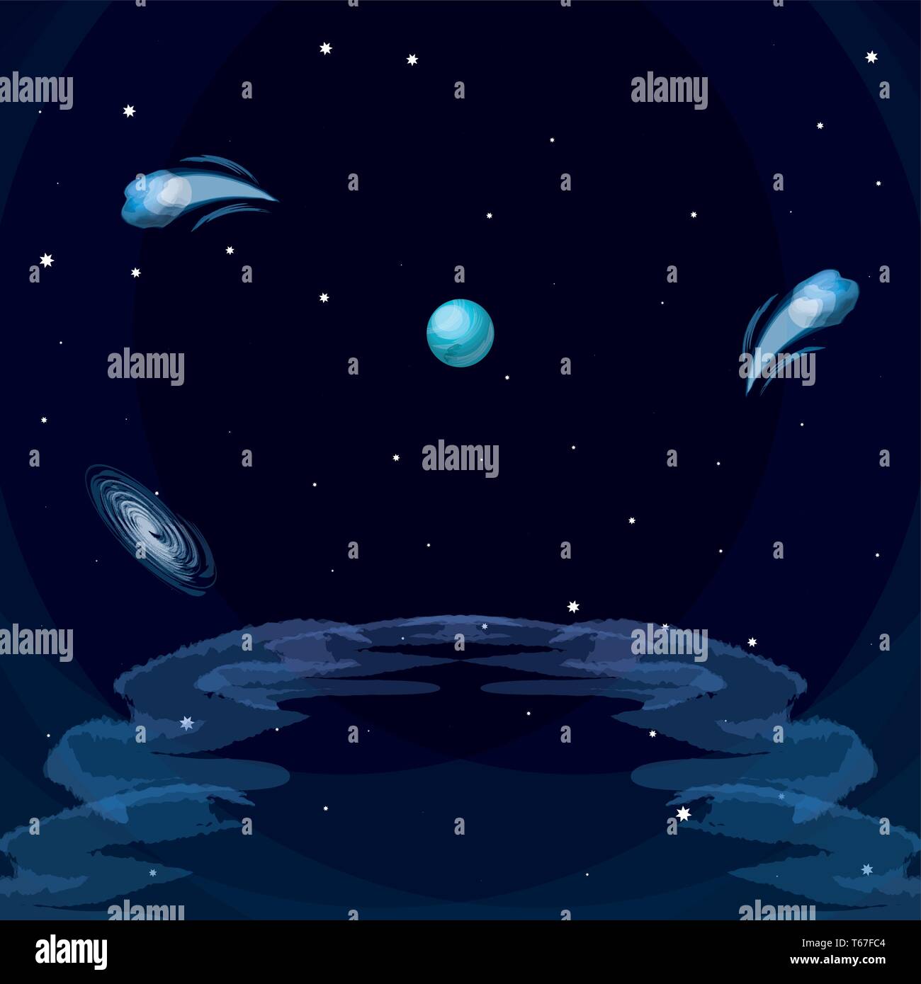earth planet scene space vector illustration design Stock Vector Image ...