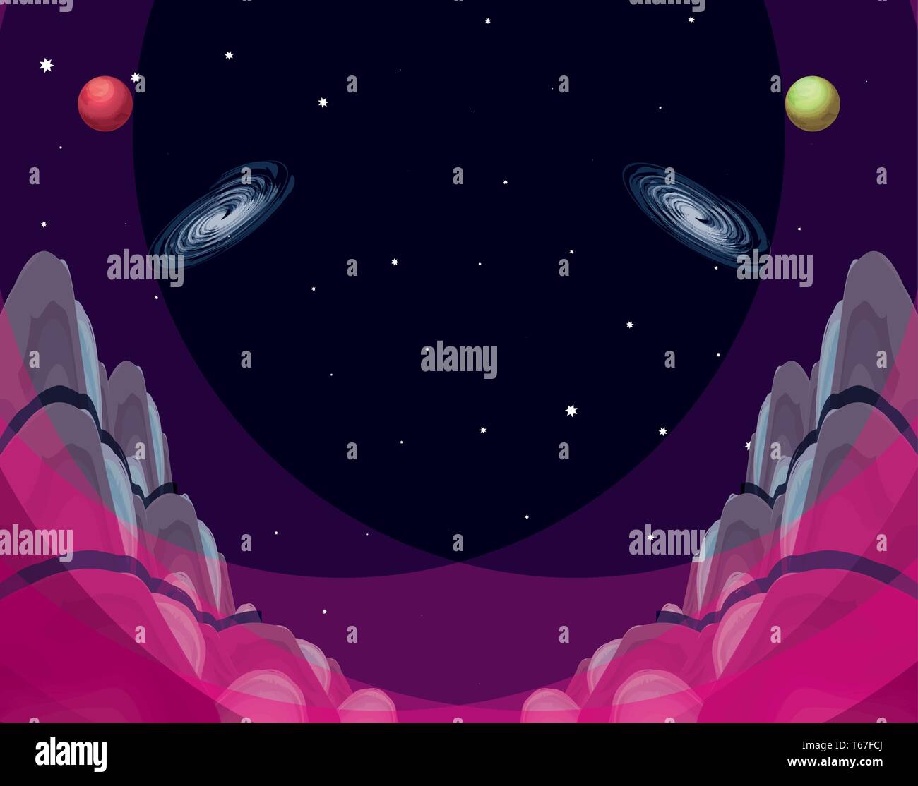 space view scene icon vector illustration design Stock Vector Image ...