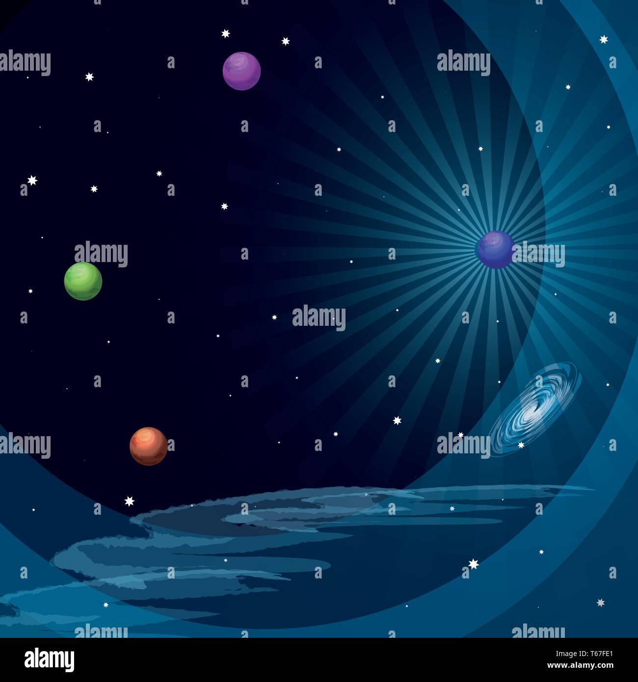 Dark and atmospheric vector scene Stock Vector Images - Alamy