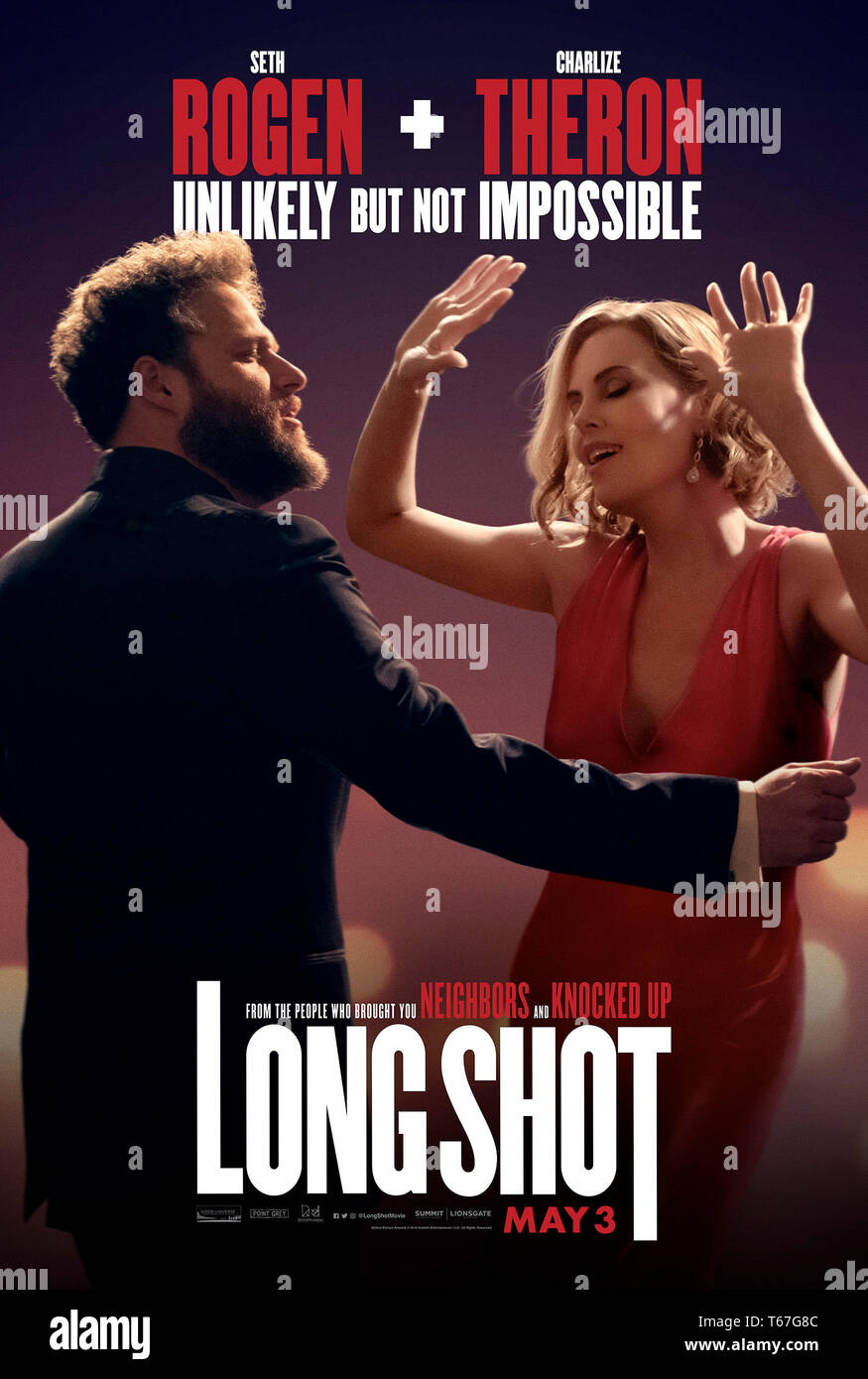 LONG SHOT, US advance poster, from left: Seth Rogen, Charlize Theron ...