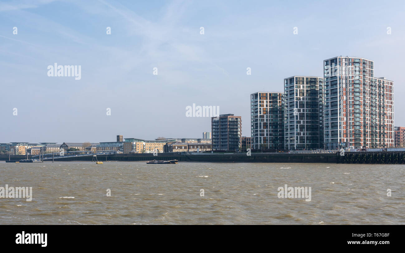 Modern apartments in redevelopment of Royal Arsenal in Woolwich Stock ...