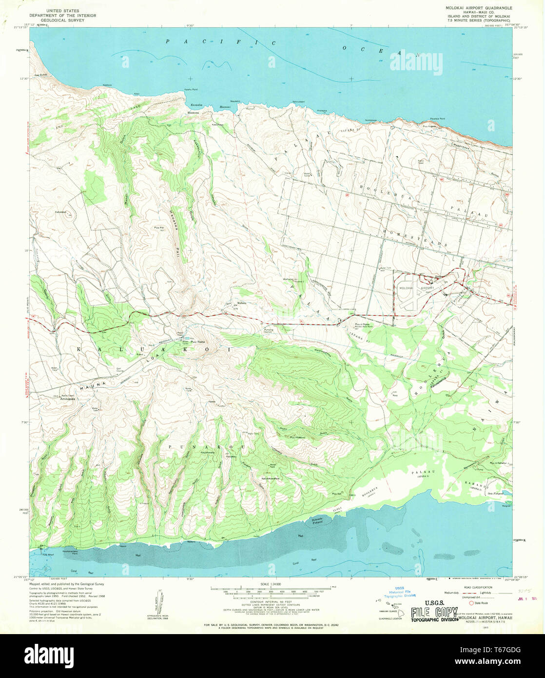 Hawaii map molokai hi-res stock photography and images - Alamy