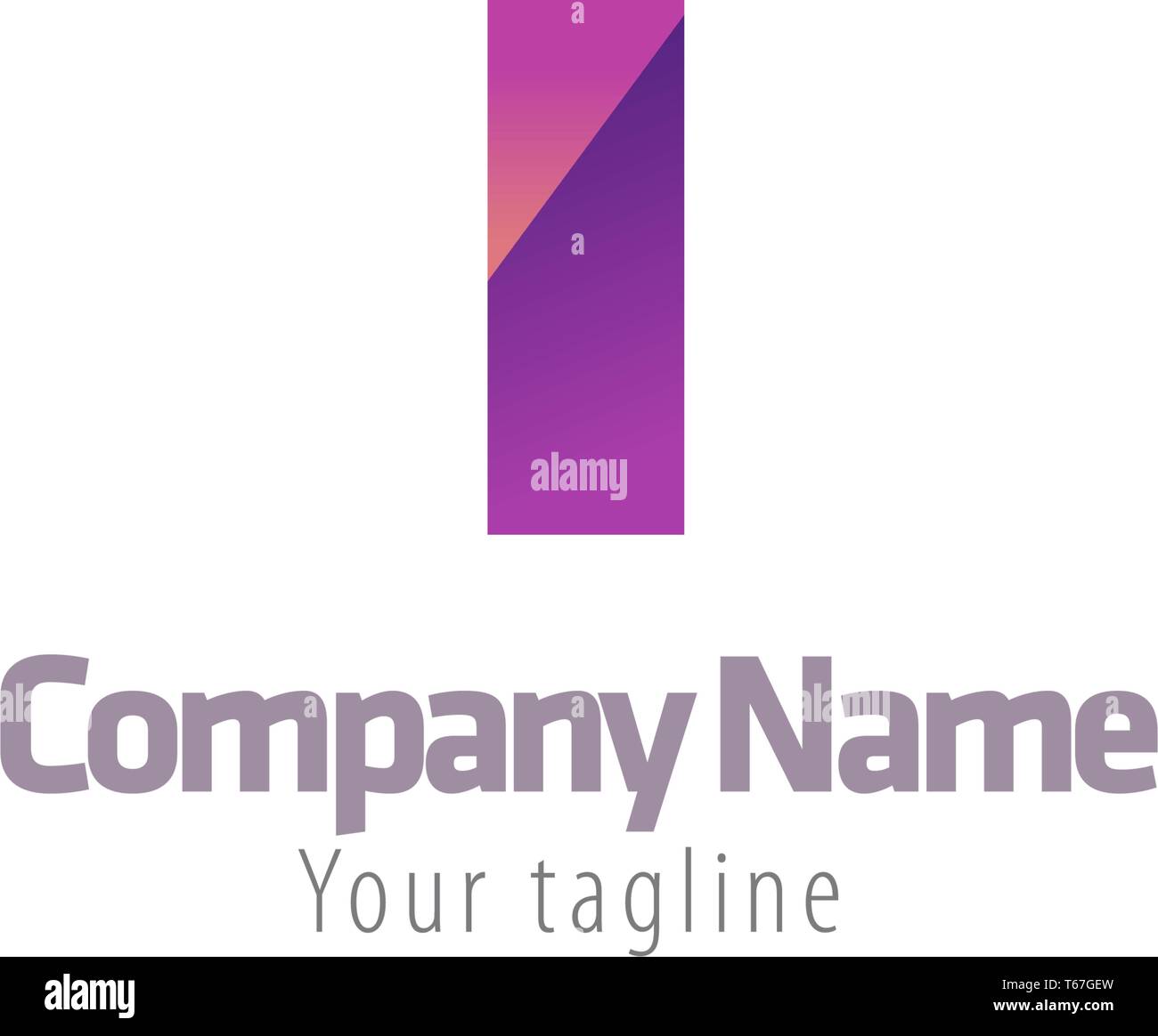 I LOGO LETTER MODERN Stock Vector Image & Art - Alamy