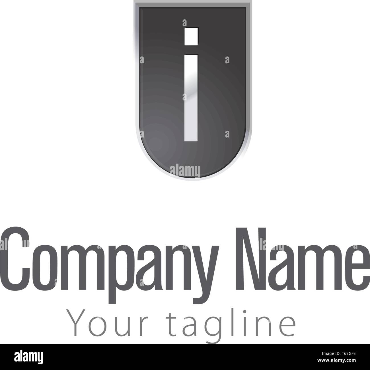 I LOGO LETTER MODERN Stock Vector Image & Art - Alamy