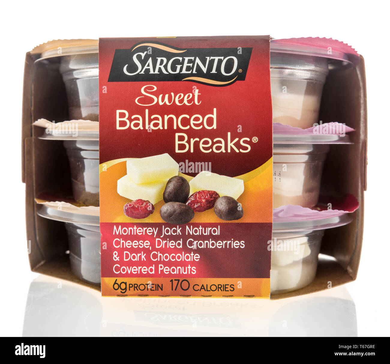 Winneconne, WI - 22 April 2019: A package of Sargento sweet balanced ...