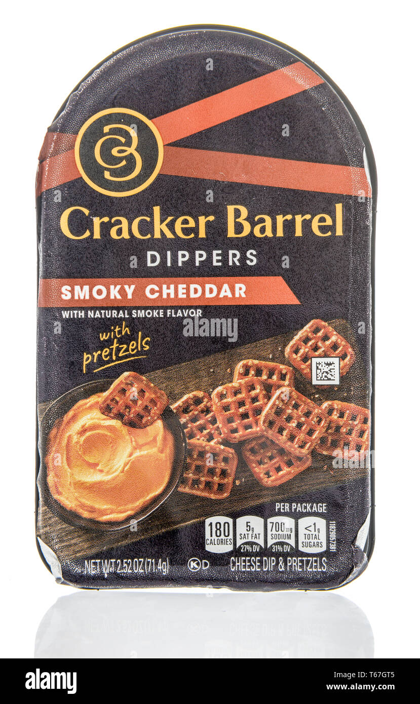 Winneconne, WI - 22 April 2019: A package of Cracker Barrel dippers ...