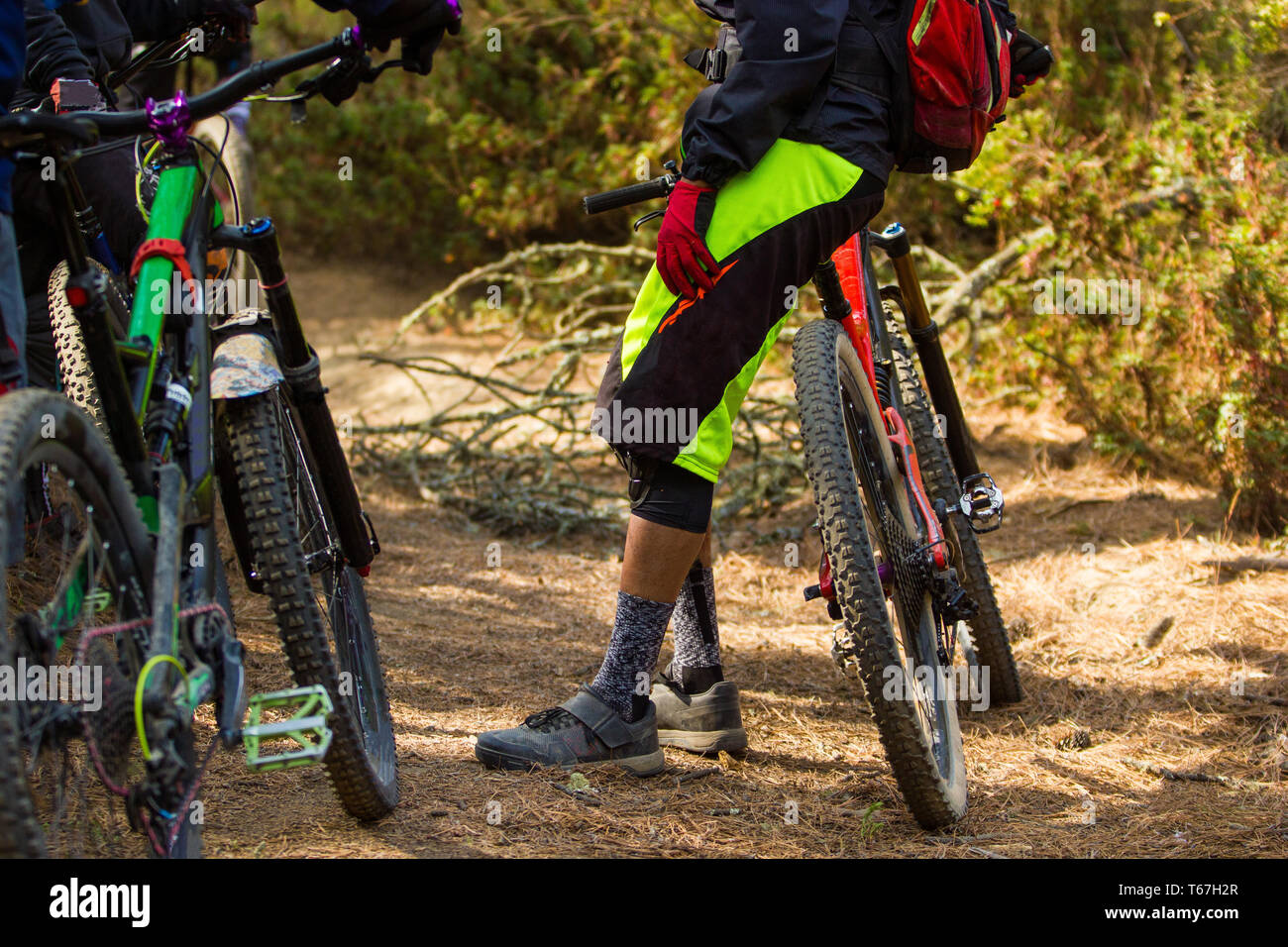 Three friends cycling hi-res stock photography and images - Alamy