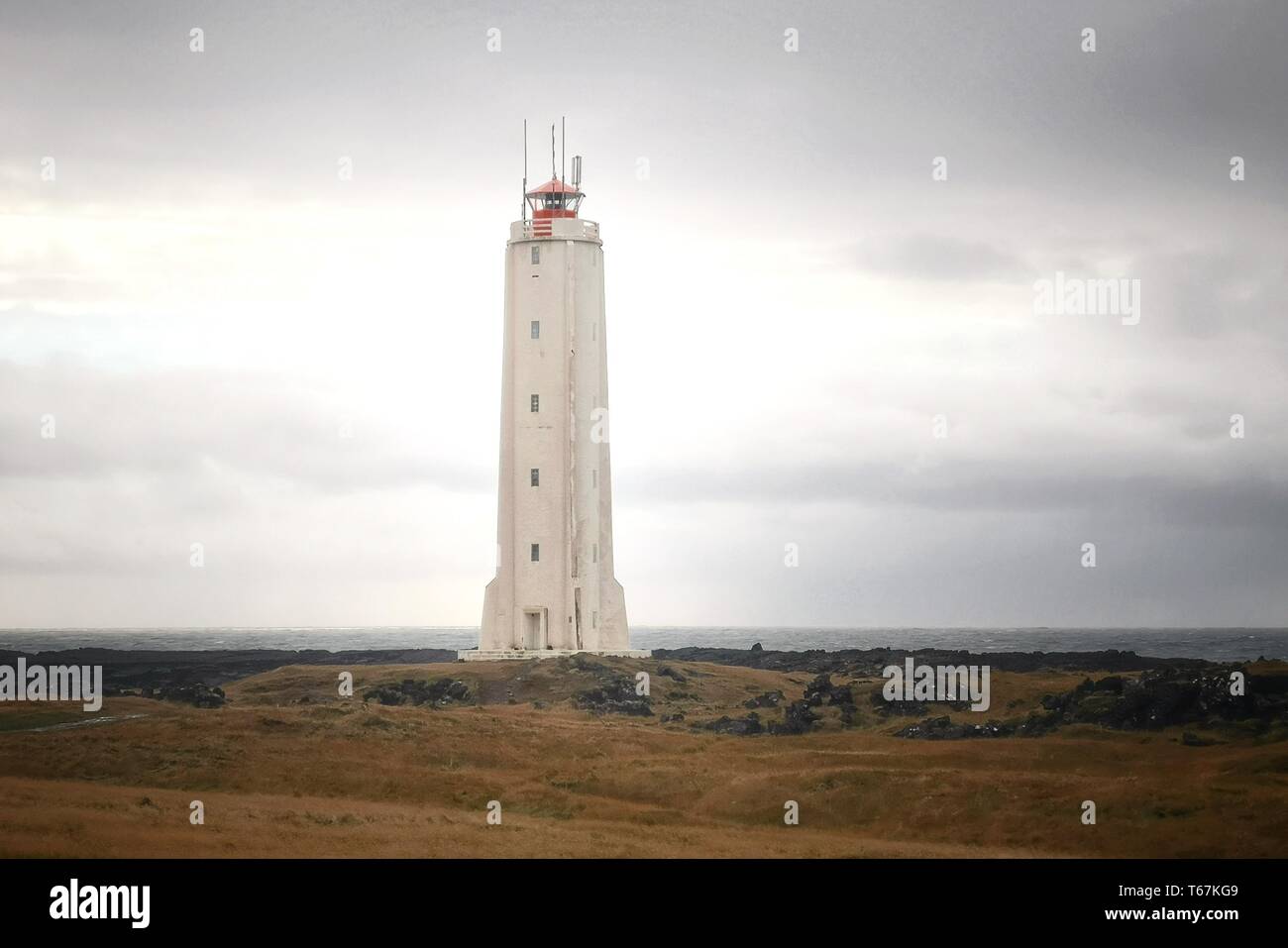 Tall beacon landmark high warning coast coastal hi-res stock ...