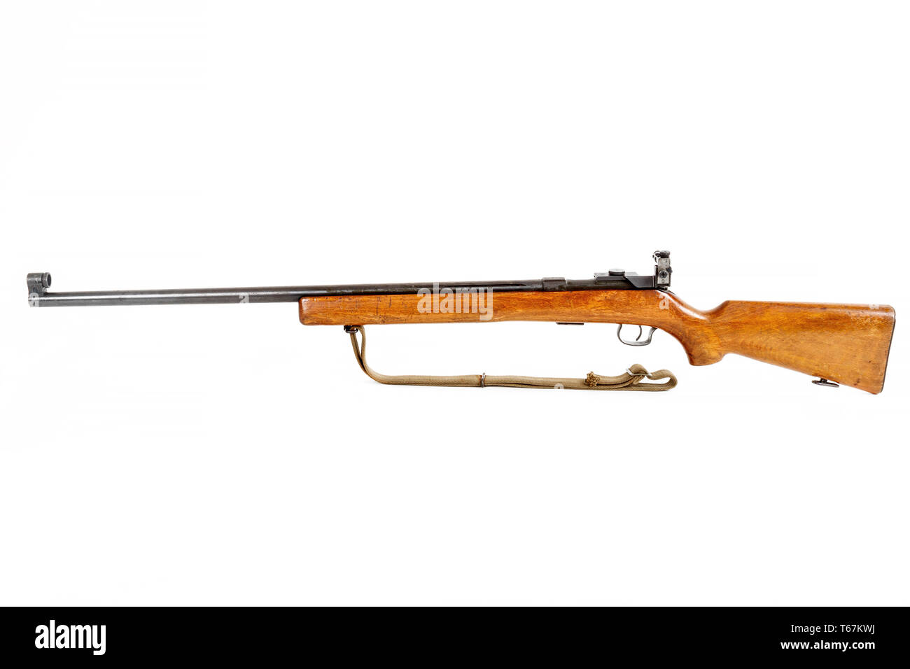 old bolt action rifle isolated Stock Photo - Alamy