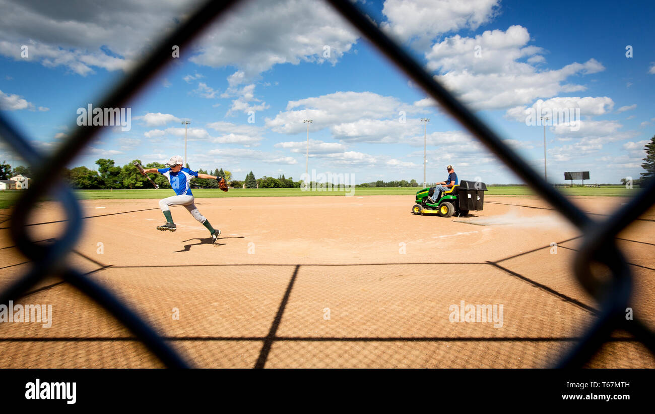 A baseball field in Pembina County in North Dakota Stock Photo - Alamy