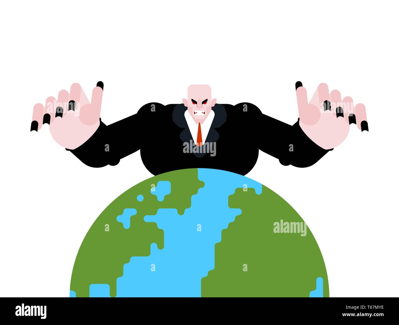 Angry earth globe Stock Vector Images - Alamy
