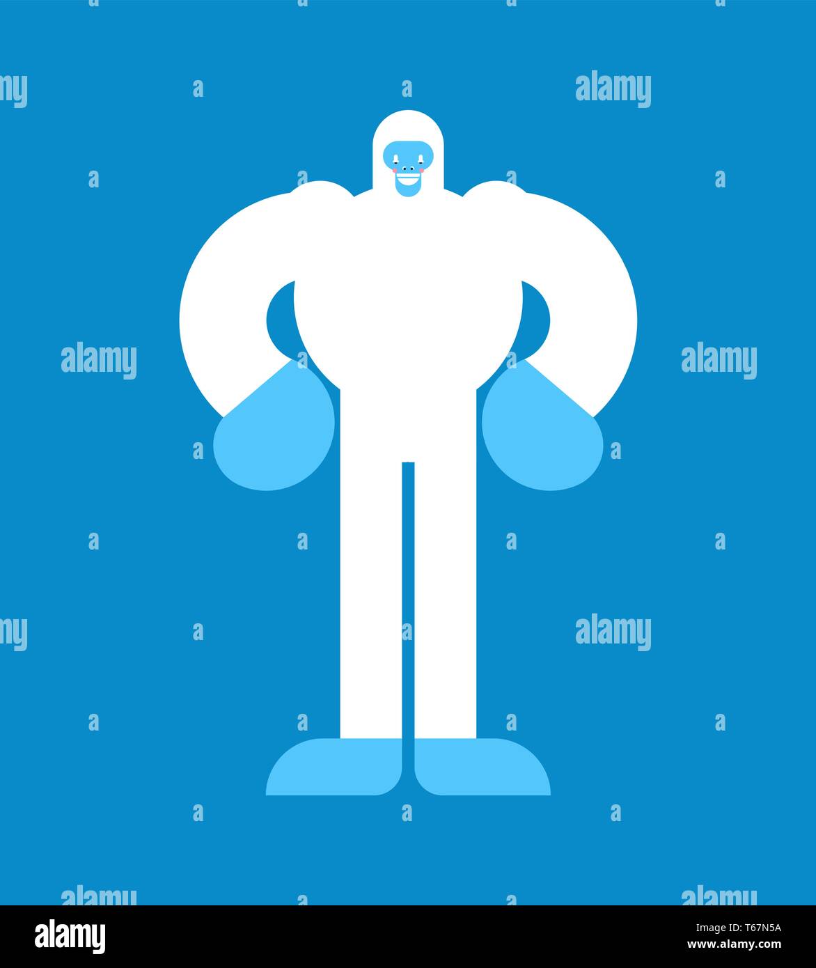 Yeti isolated. Bigfoot wild. abominable snowman. Vector Big foot Stock ...