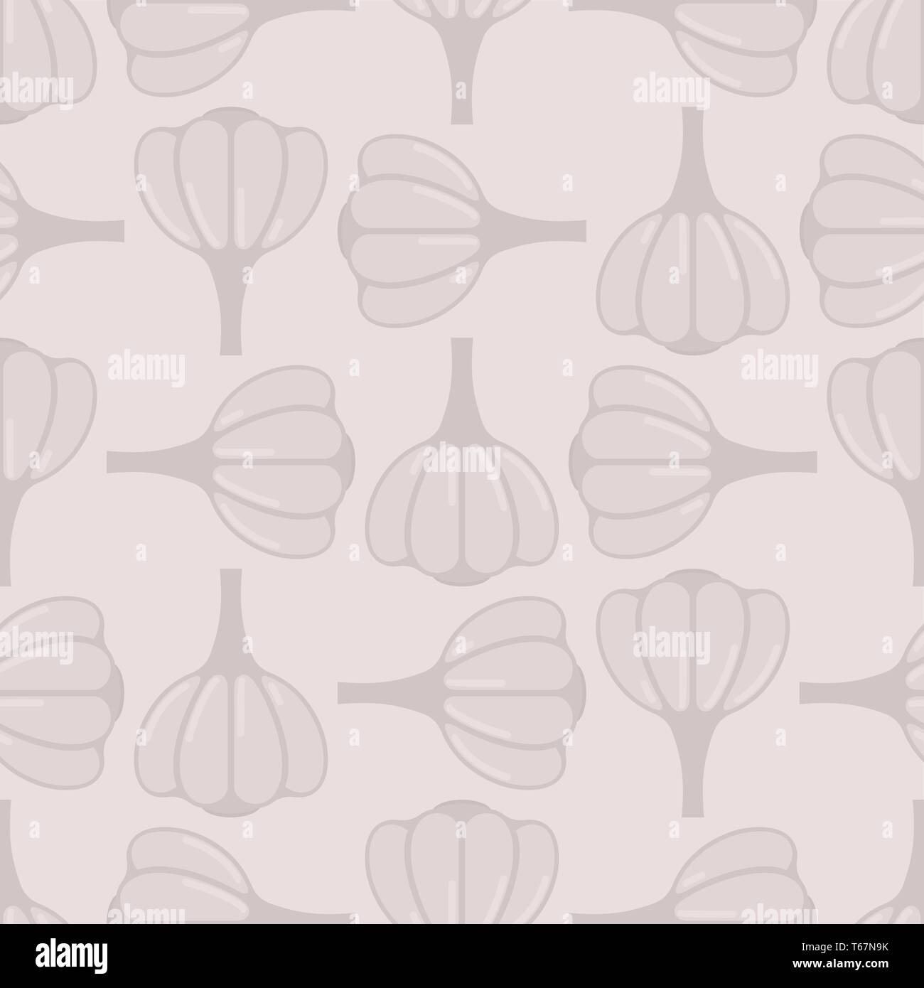 Garlic pattern seamless. Vegetable background. Vector texture Stock ...