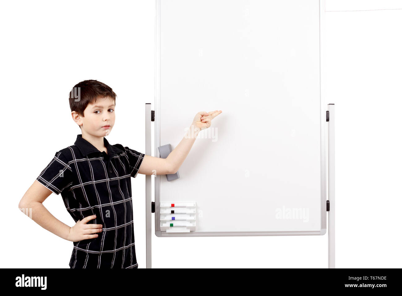 young boy student and whiteboard Stock Photo - Alamy
