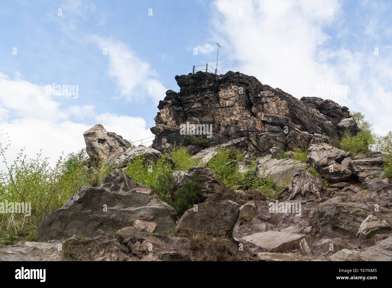 rock formation Teufelsmauer, Harz Mountains, Germany Stock Photo - Alamy