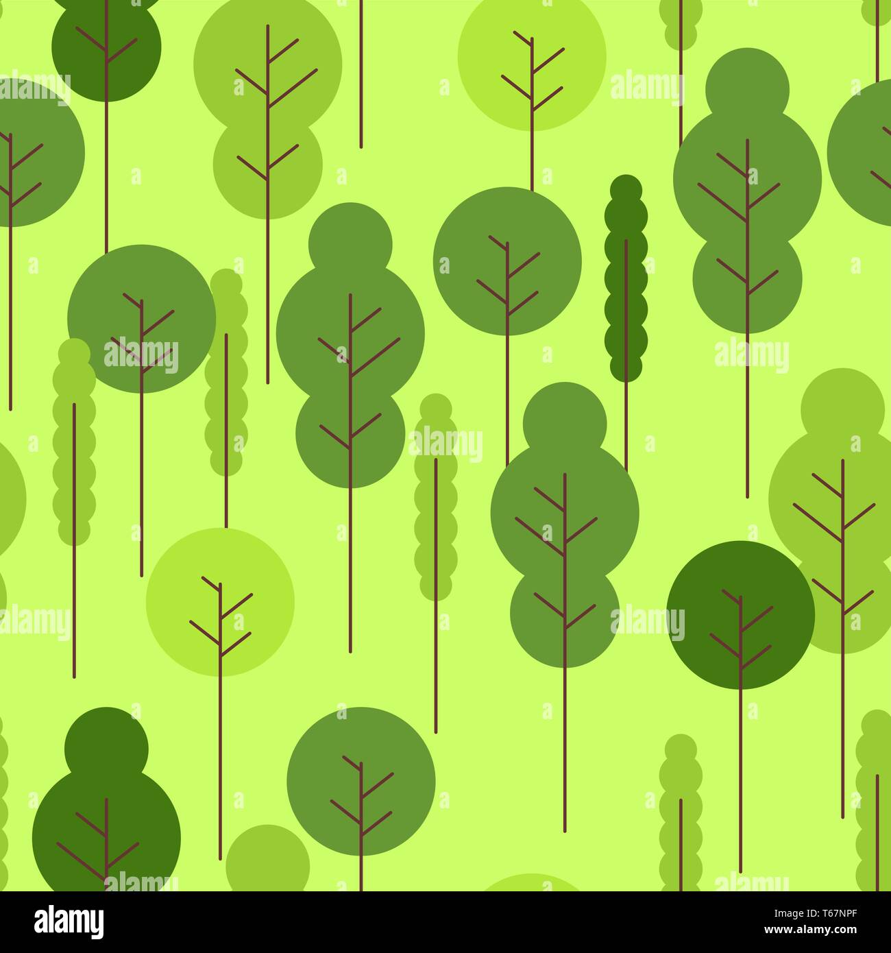 Forest cartoon pattern seamless. Wildlife background. Nature ornament ...