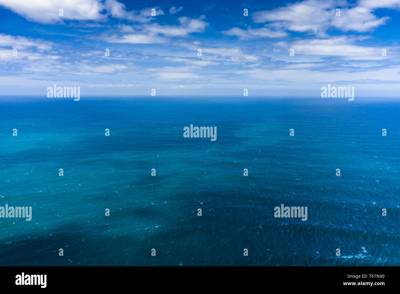Aerial view to ocean waves. Blue water background. Photo made from ...