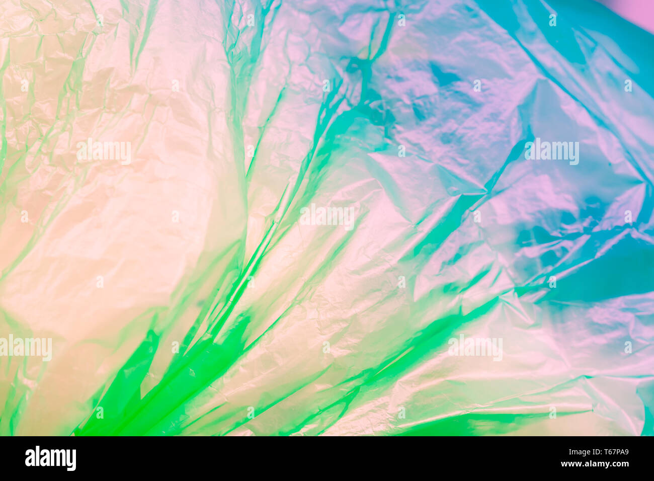 Color plastic bag with garbage to recycle outdoors. Texture Stock Photo ...