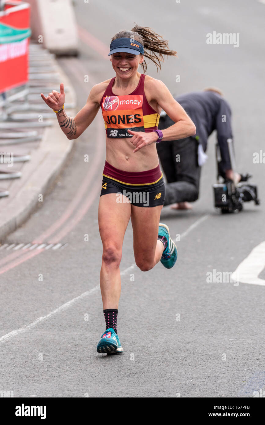 Tish Jones of GBR racing in the Virgin Money London Marathon 2019 near ...