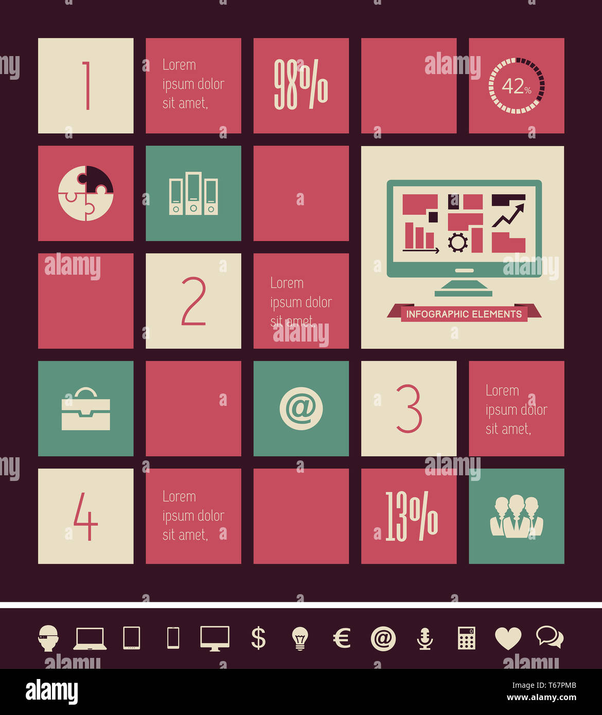 Technology Infographic Elements Stock Photo - Alamy